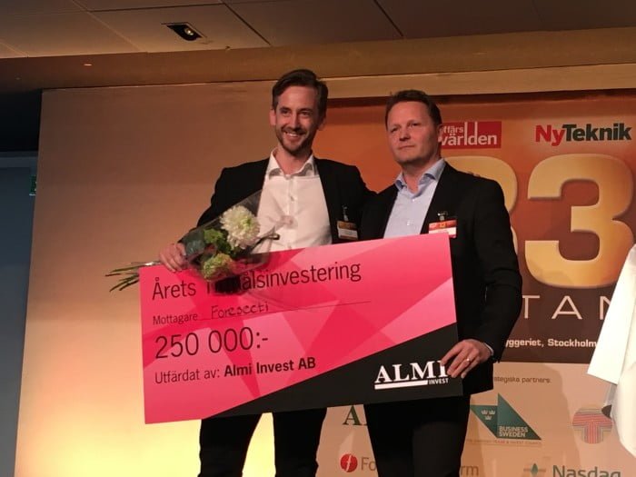 Foreseeti vann Almi Invests pris: Årets titthålsinvestering - Aktuell ...